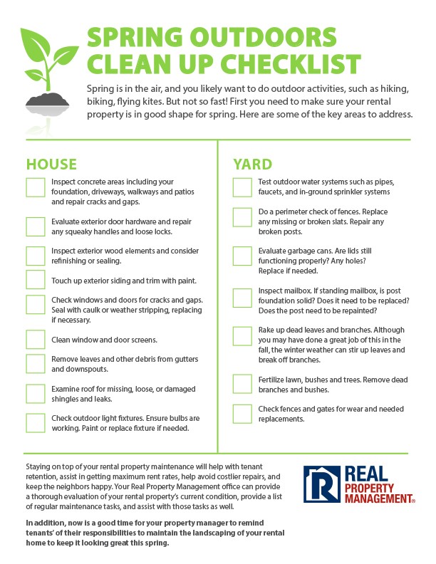 Spring Checklist | Real Property Management National Headquarters