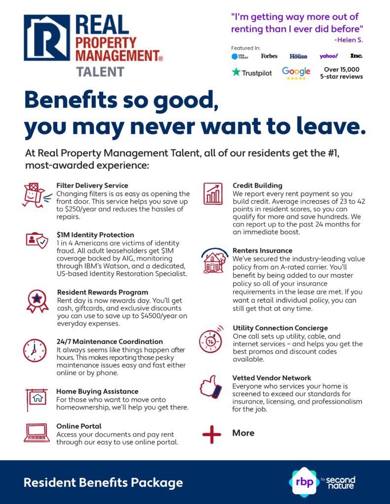 Resident Benefits Package | Real Property Management Talent