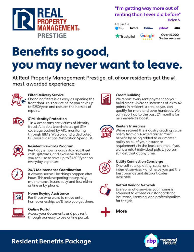 Resident Benefit Package | Real Property Management Prestige